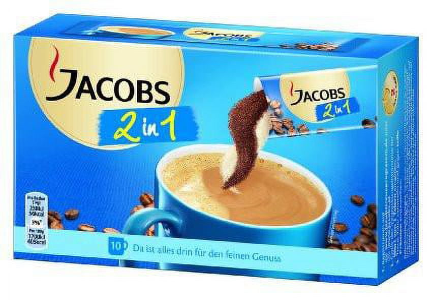 Jacobs 2 in 1 Instant Coffee CASE (10 x 14g) - Walmart.com