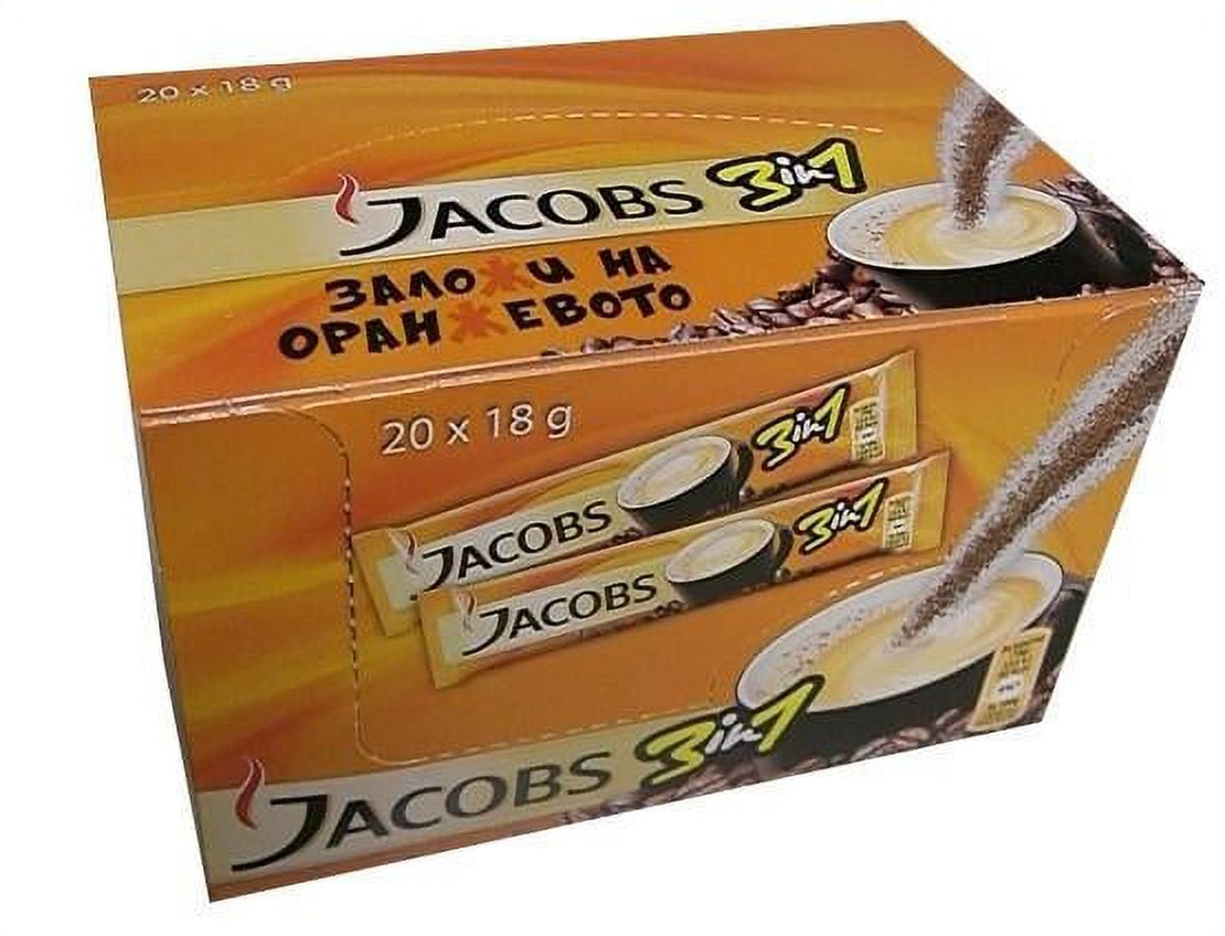 Jacobs 3 in 1 Instant Coffee Packs, CASE (20x18g) - Walmart.com