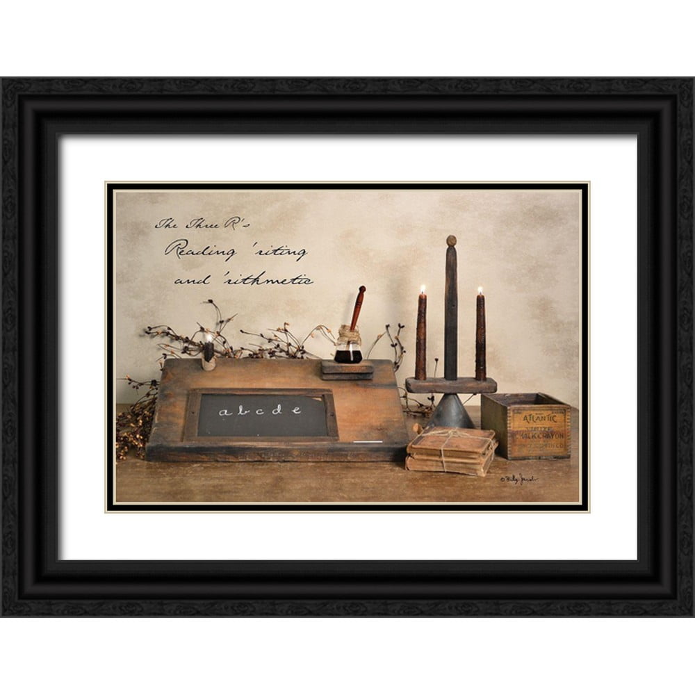 Jacobs, Billy 14x11 Black Ornate Wood Framed with Double Matting Museum ...