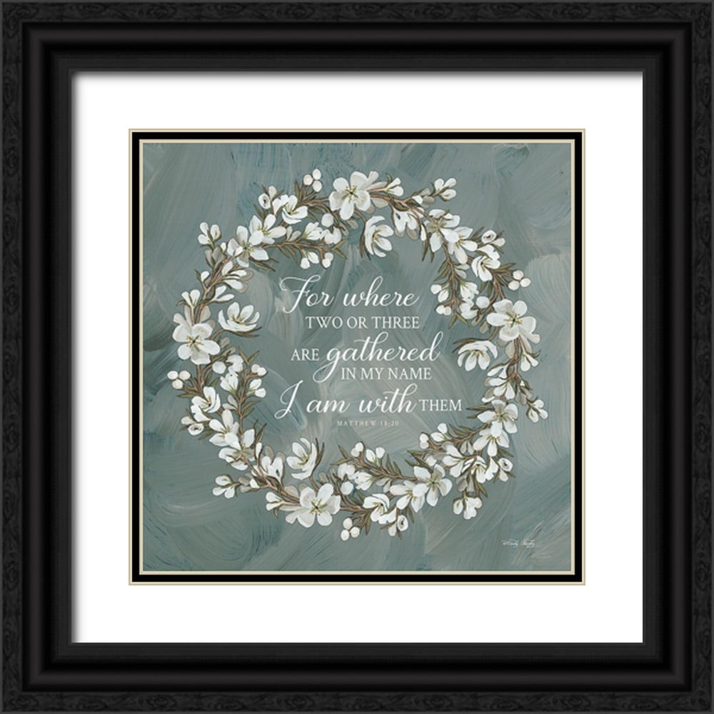 Jacobs, Cindy 12x12 Black Ornate Wood Framed with Double Matting Museum ...