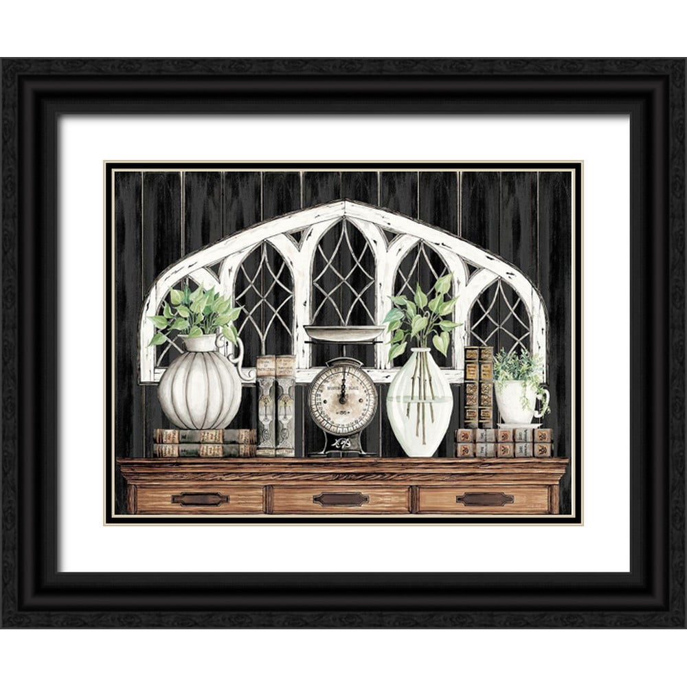 Jacobs, Cindy 14x12 Black Ornate Wood Framed with Double Matting Museum ...