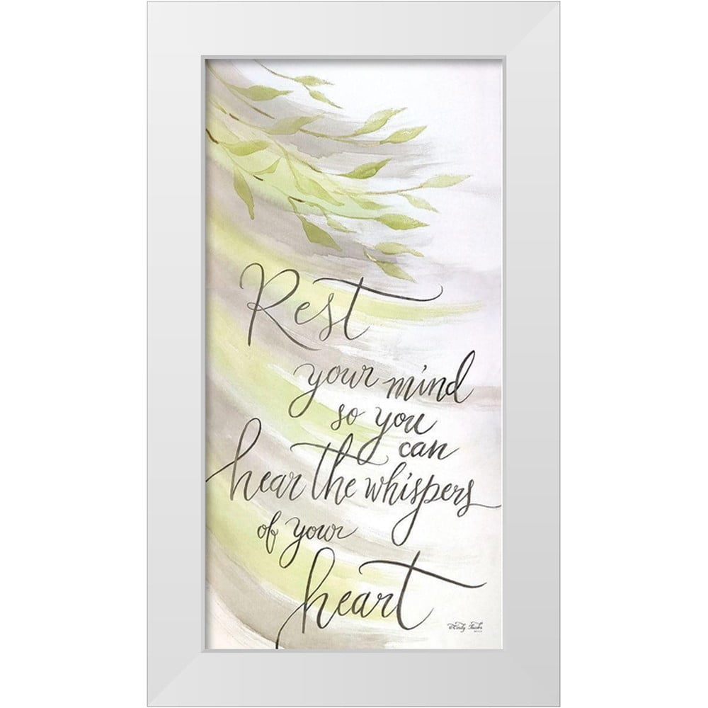 Jacobs, Cindy 18x32 White Modern Wood Framed Museum Art Print Titled - Rest Your Mind - Walmart.com