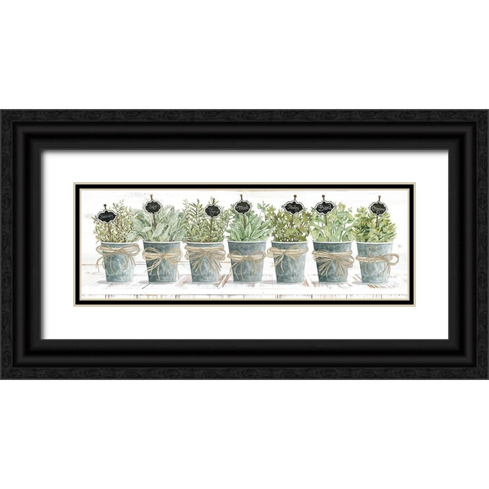 Jacobs, Cindy 24x11 Black Ornate Wood Framed with Double Matting Museum ...