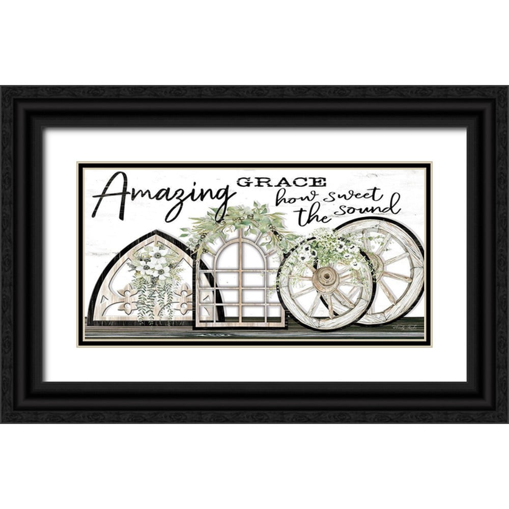 Jacobs, Cindy 24x14 Black Ornate Wood Framed with Double Matting Museum ...