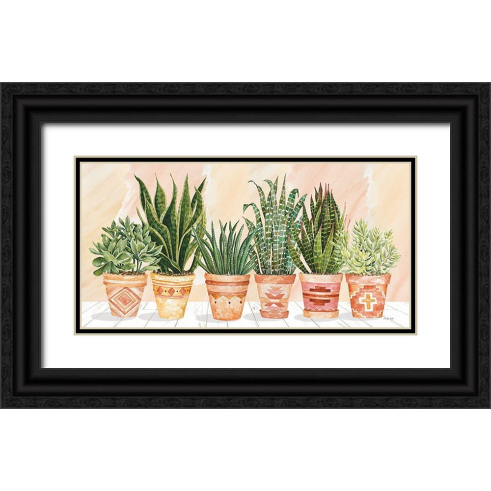 Jacobs, Cindy 24x14 Black Ornate Wood Framed with Double Matting Museum ...