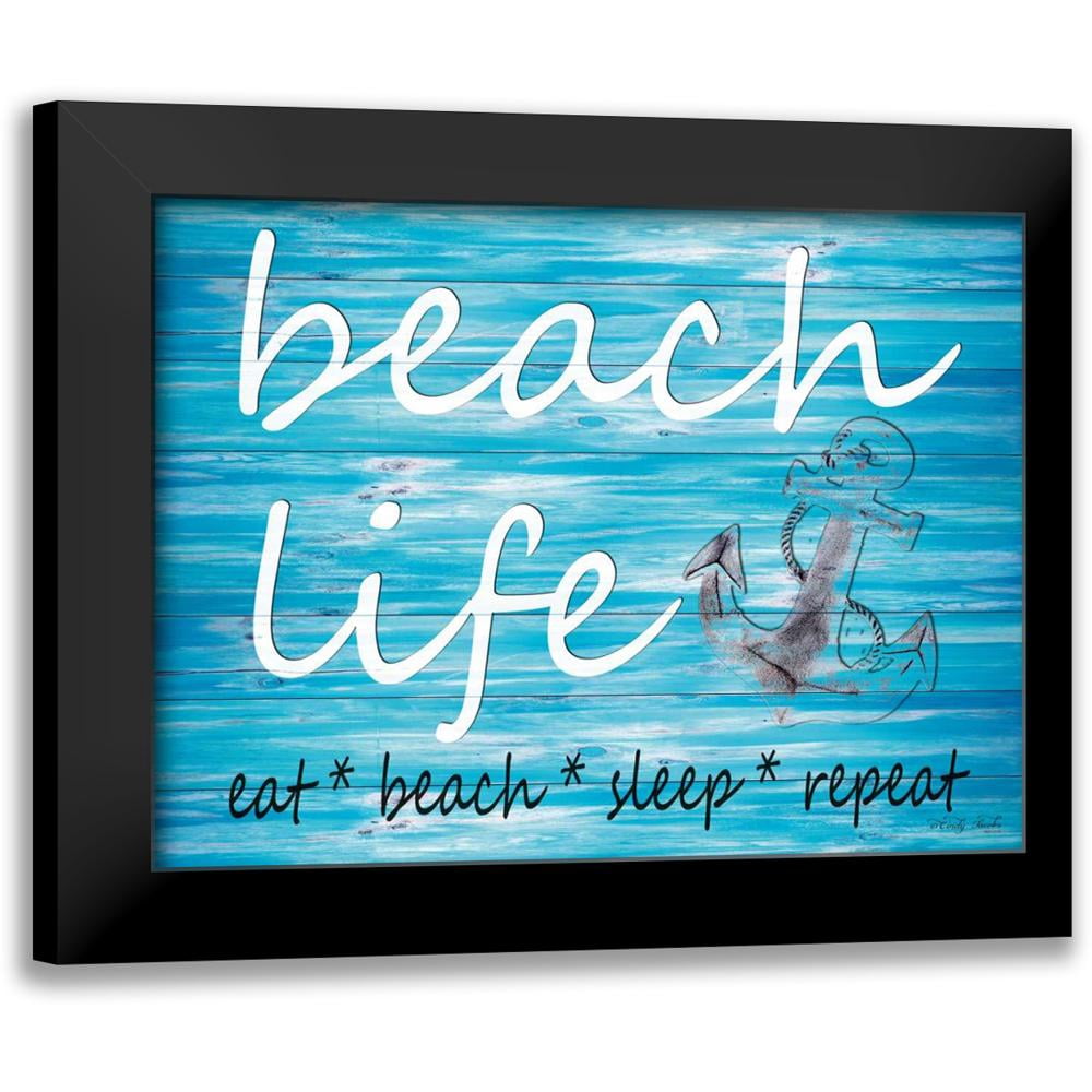 Jacobs, Cindy 24x19 Black Modern Framed Museum Art Print Titled - Beach ...
