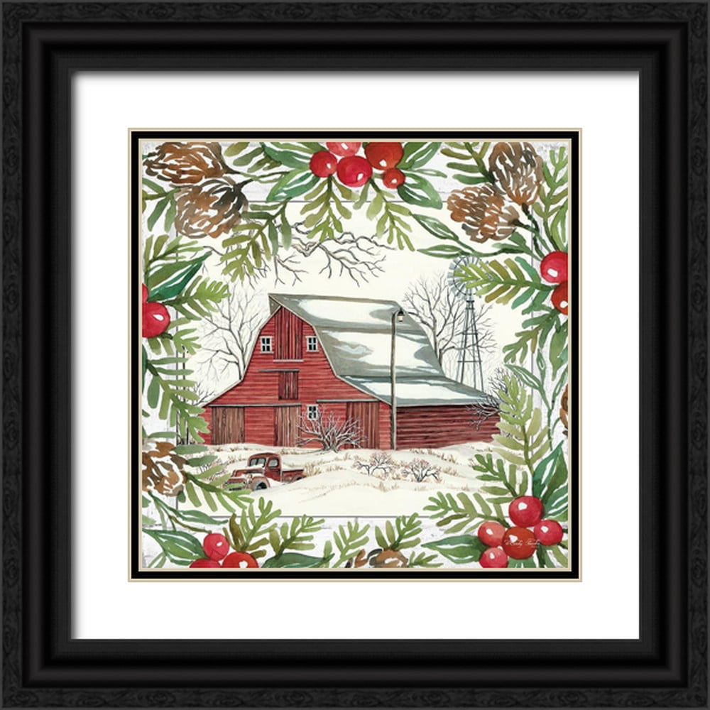 Jacobs, Cindy 26x26 Black Ornate Wood Framed with Double Matting Museum ...