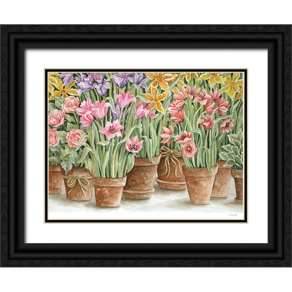 Jacobs, Cindy 32x25 Black Ornate Wood Framed with Double Matting Museum ...