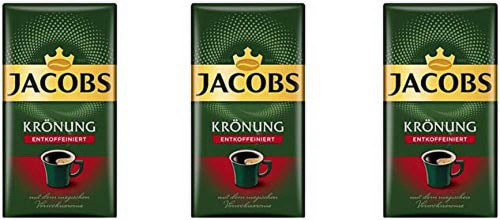 Jacobs Kronung Entkoffeiniert Decaf Ground Coffee 500 Gram / 17.6 Ounce ...