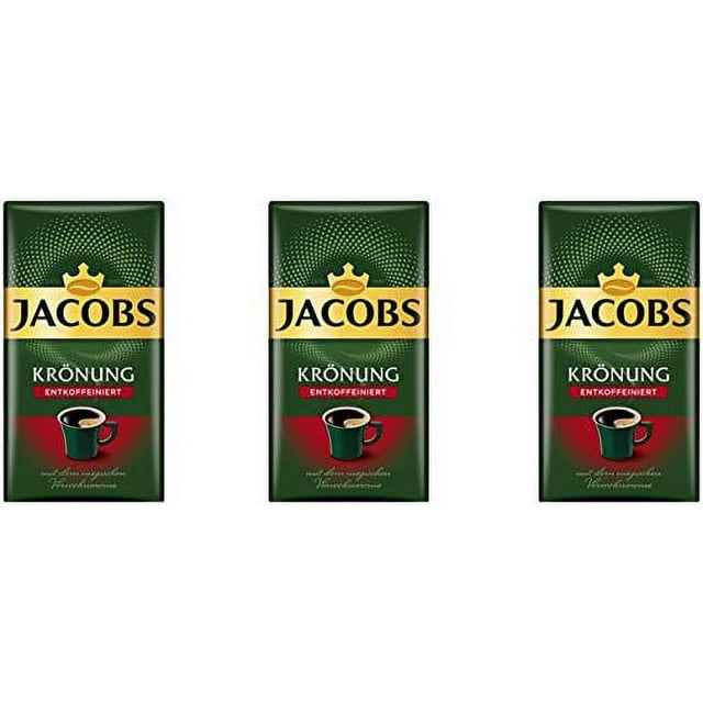 Jacobs Kronung Entkoffeiniert Decaf Ground Coffee 500 Gram / 17.6 Ounce ...