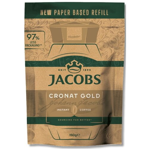 Jacobs instant coffee CRONAT GOLD -Refill Bag - 150g/5.29 oz- - Walmart.com