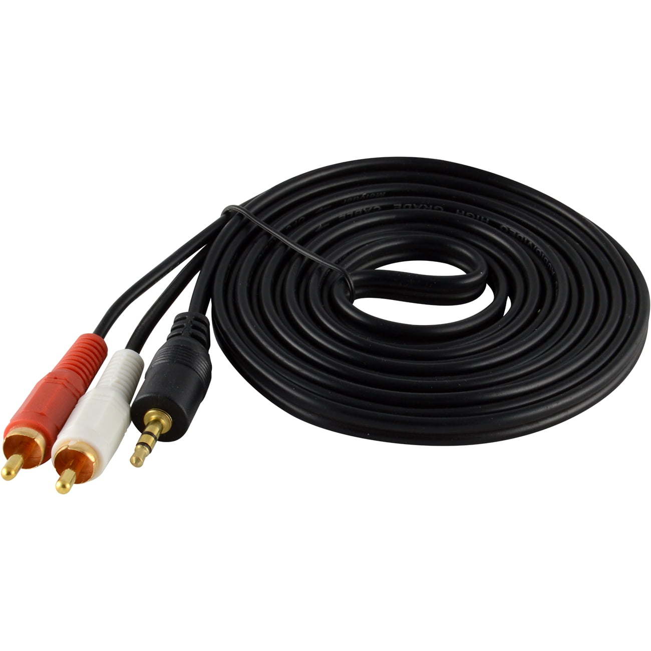 JacobsParts 3.5mm to RCA Cable, 8ft RCA Male to Aux Audio Adapter ...