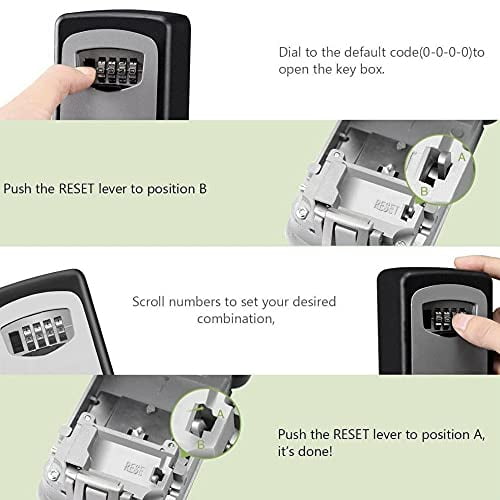 JacobsParts 4 Digit Combination Security Key Lock Box Waterproof Key ...