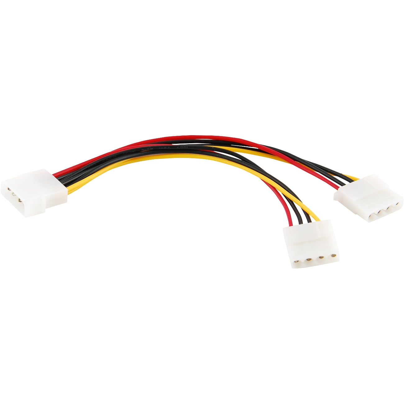 JacobsParts 4-pin Molex Male to 2x 4-pin Molex Female Power Y-Splitter ...
