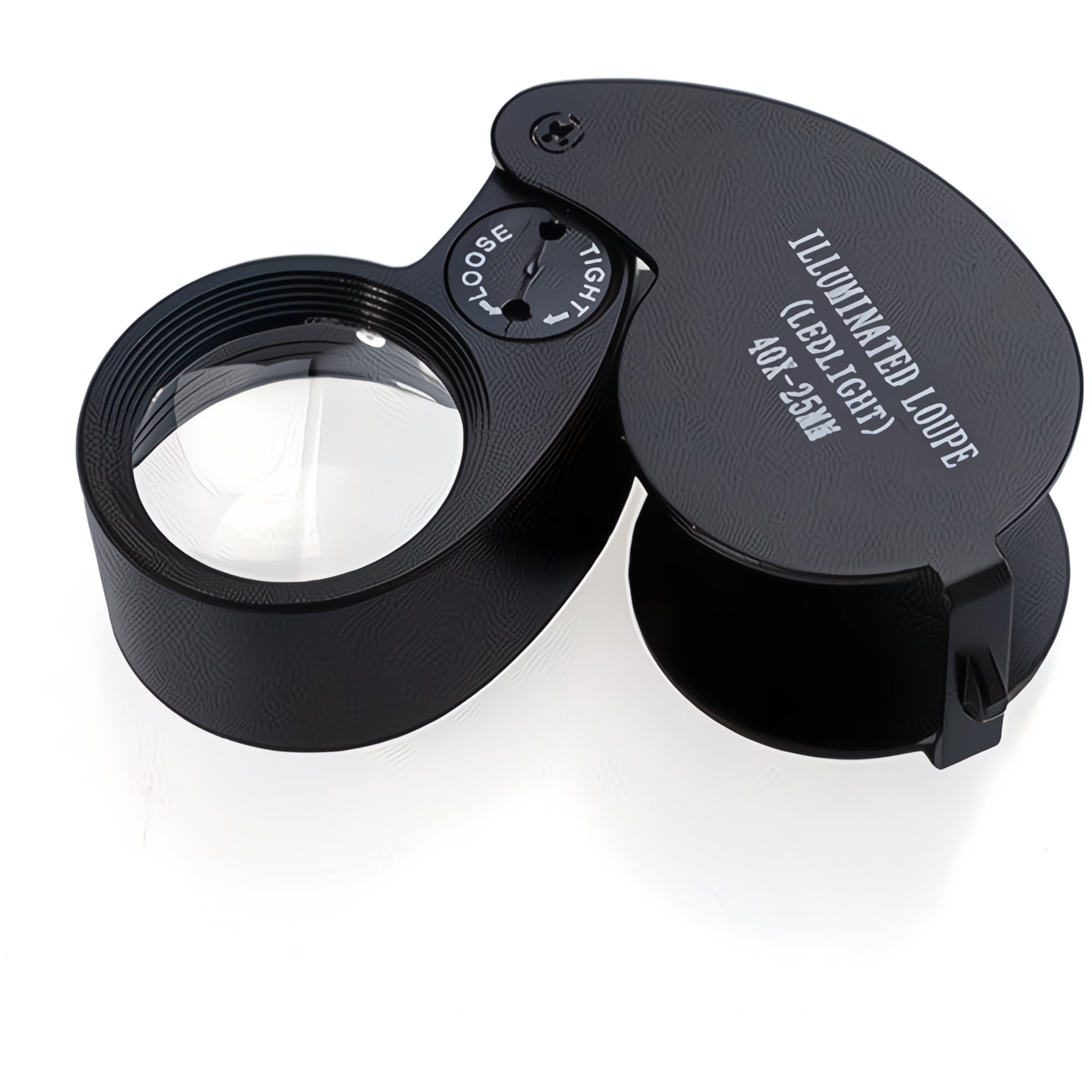 JacobsParts 40X Magnifier Jewelers Pocket Loupe Illuminated with LED ...