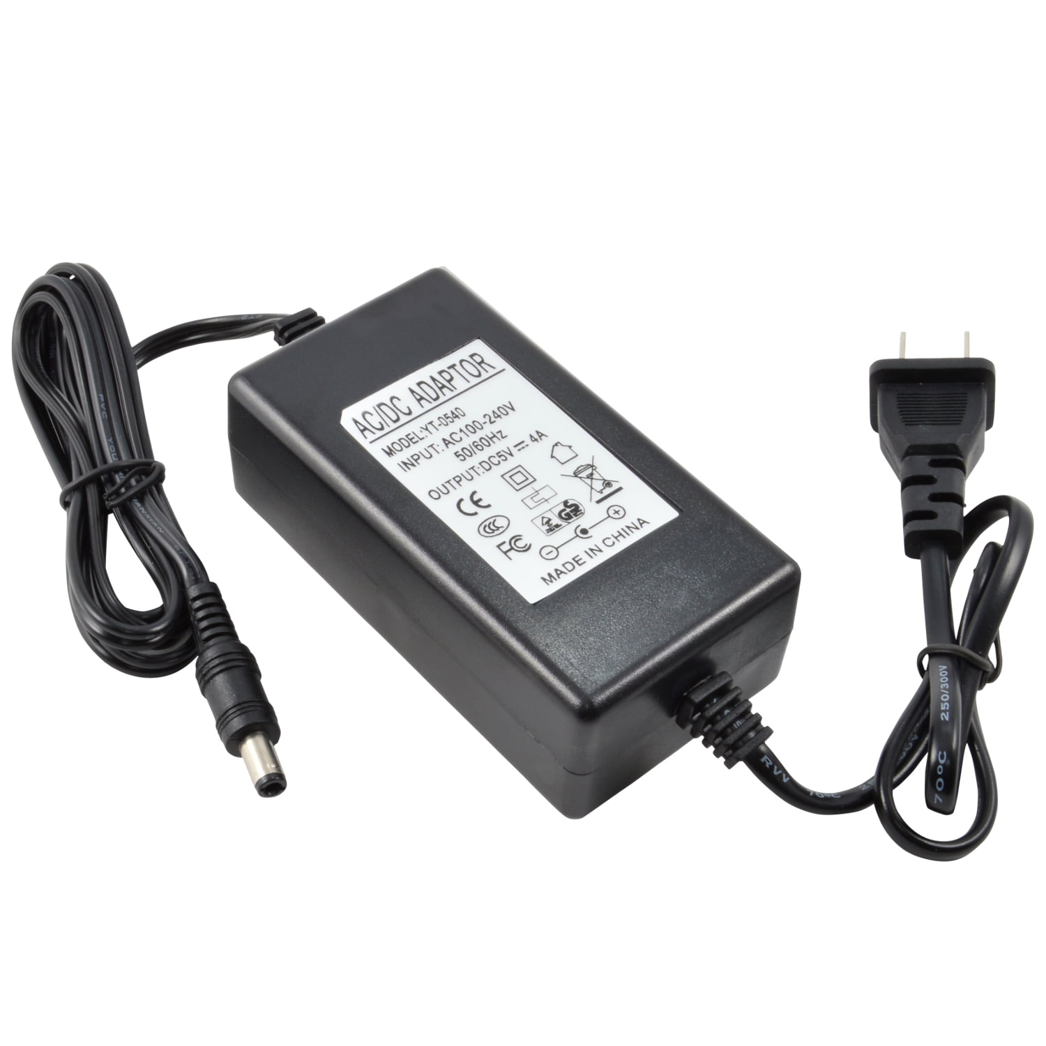 JacobsParts 5V 4A 20W Power Adapter for USB Hubs and Other 5V Devices 5 ...