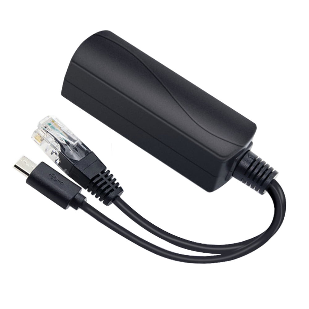 JacobsParts 5V PoE Splitter, 48V to 5V 2.4A Micro-USB Adapter, IEEE 802 ...