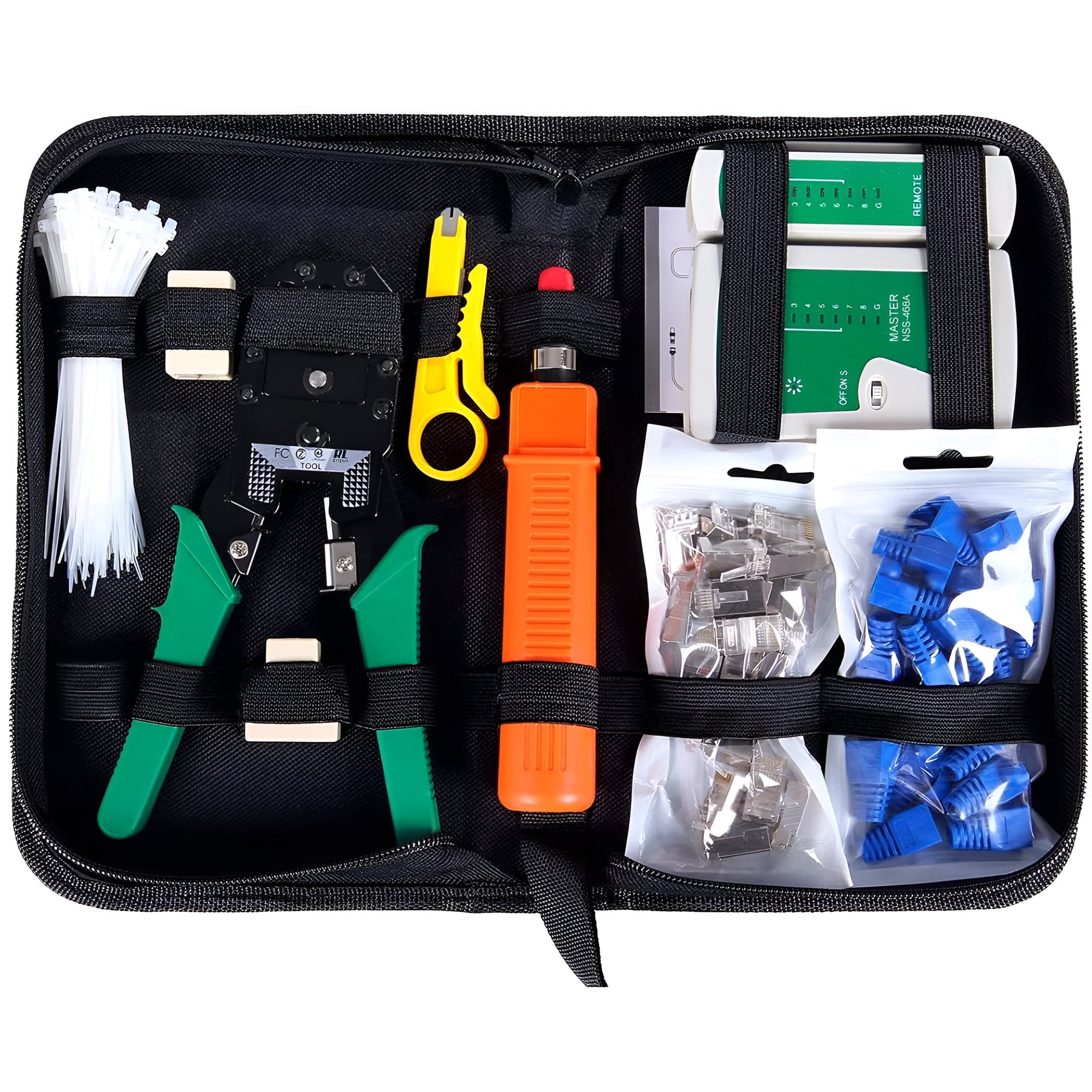 JacobsParts 9pcs RJ4 Network Tool Kit CAT5 CAT5e CAT6 Cable Maintenance ...