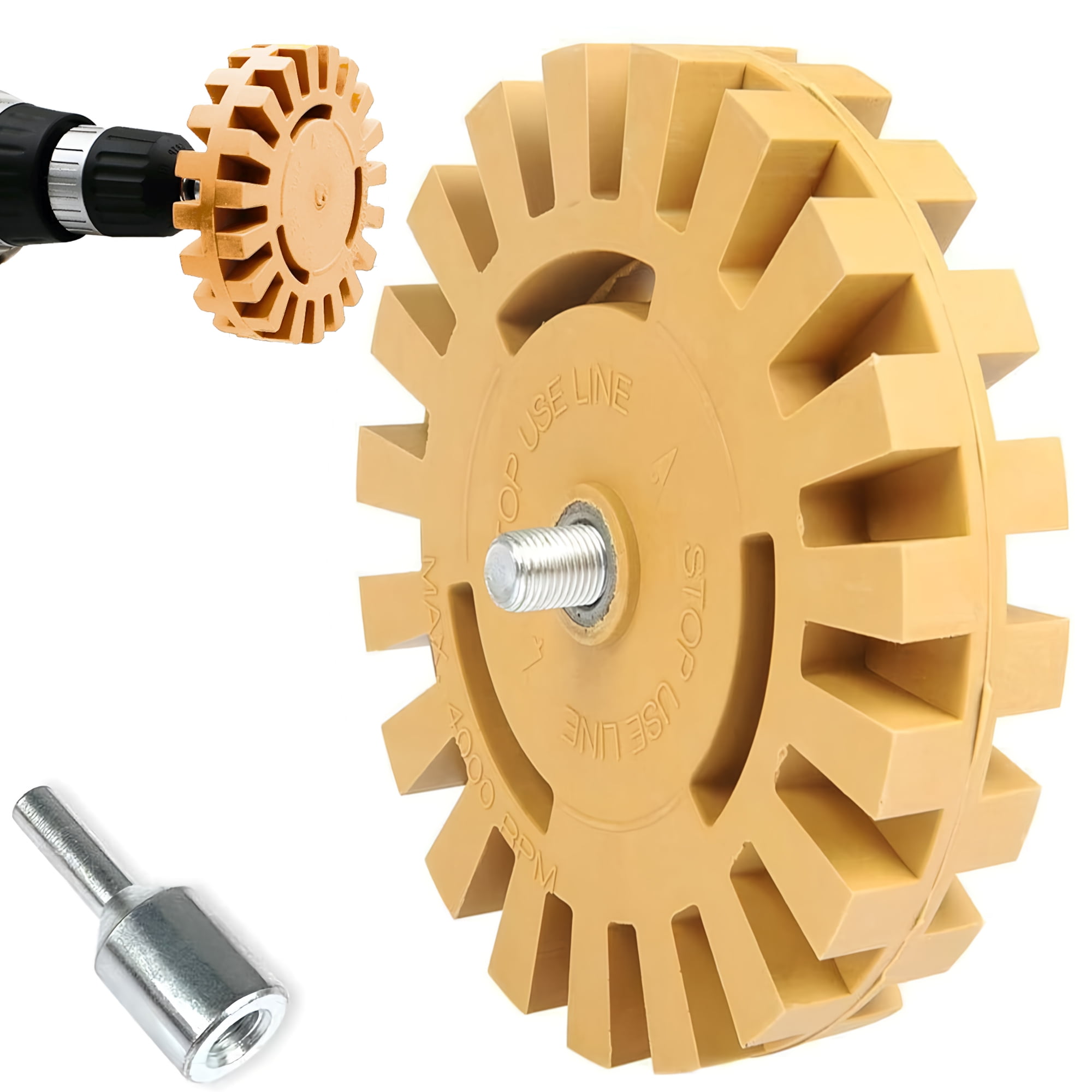 JacobsParts Rubber Eraser Wheel with Drill Adapter Tool Kit - Car Decal ...