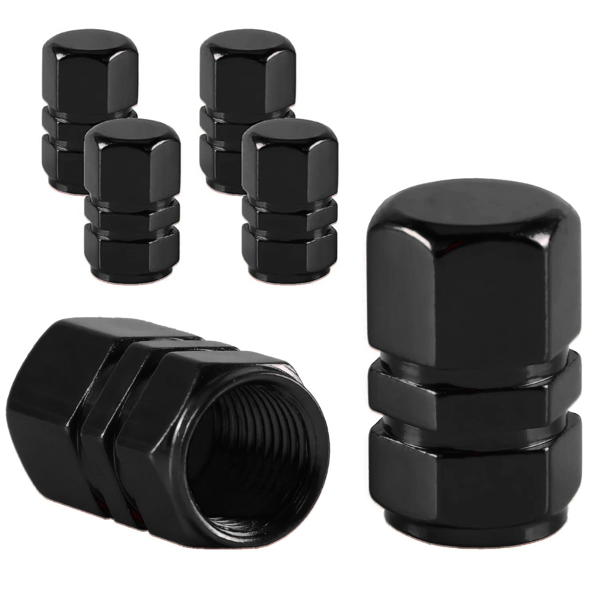 JacobsParts Tire Valve Stem Caps, 4 pcs/pack, Anodized Aluminum ...