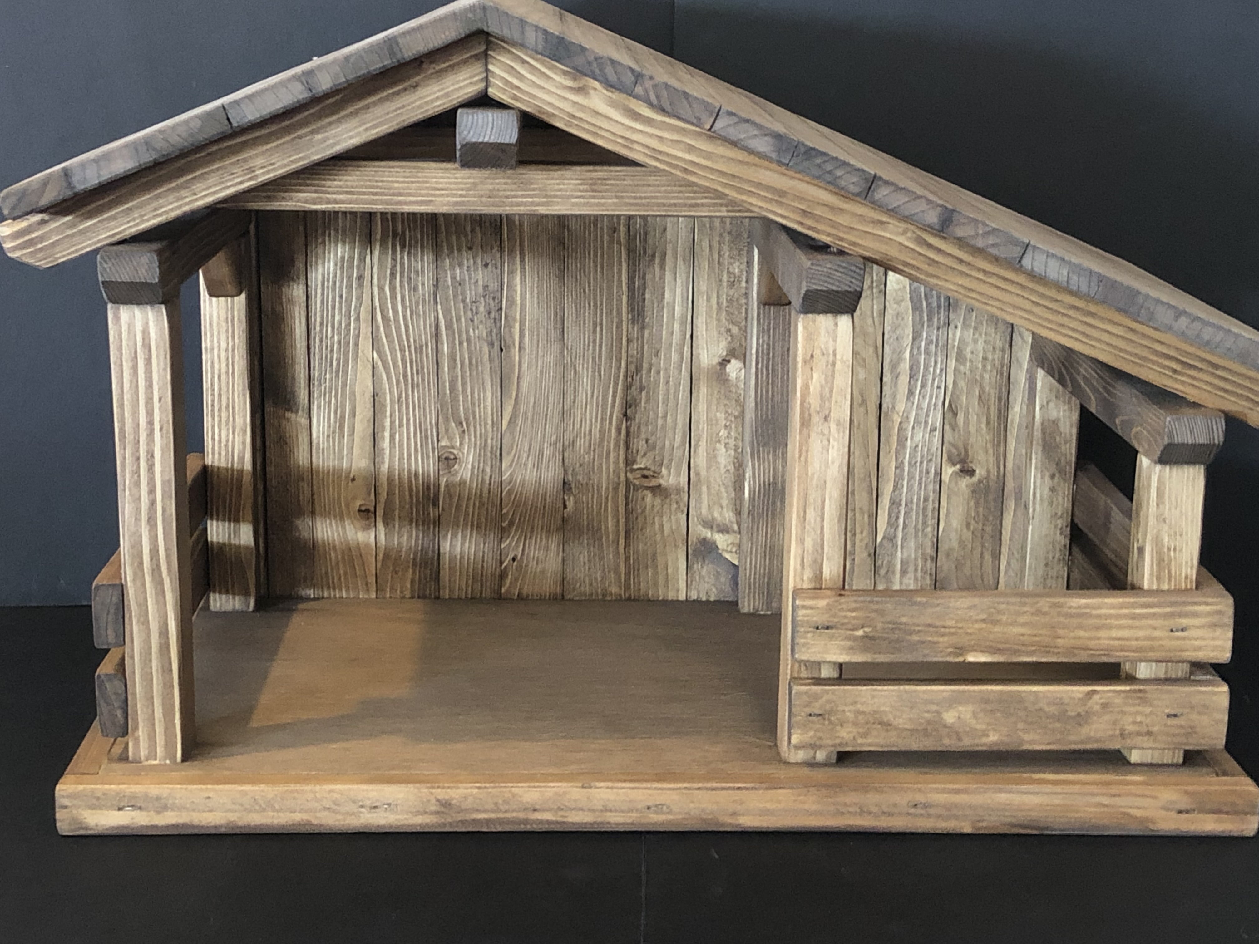 JacobsWoodDesigns Nativity Stable Single Stall 18 in H x 14 in L x 24 ...