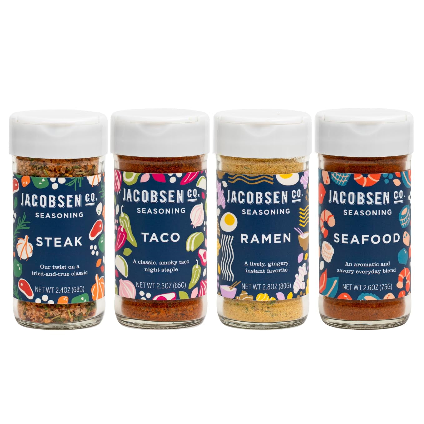 Jacobsen Salt Co. Seasoning Variety Pack - Sea Salt Soy-Free, Non-GMO ...