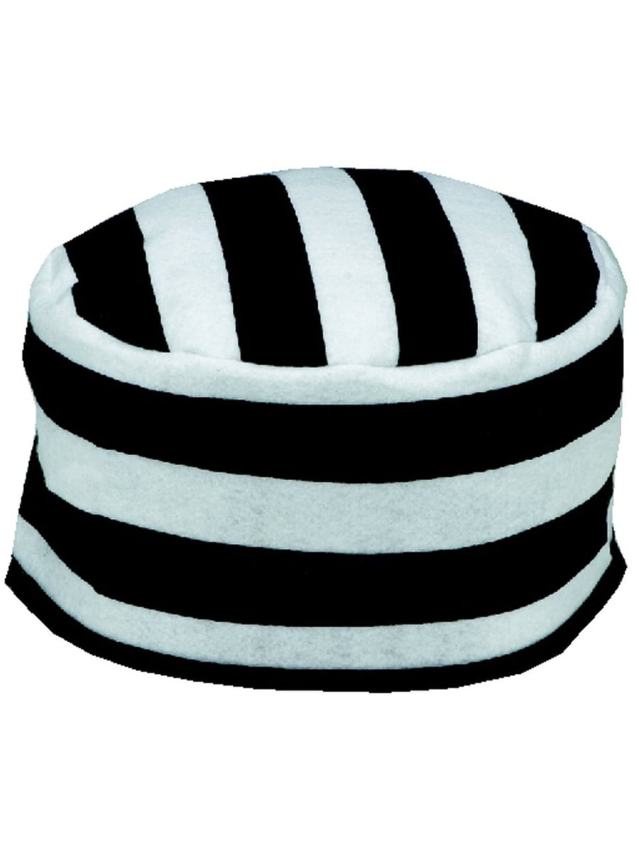 Jacobson Hats Adult's Felt Criminal Prisoner Hat With Black and White ...