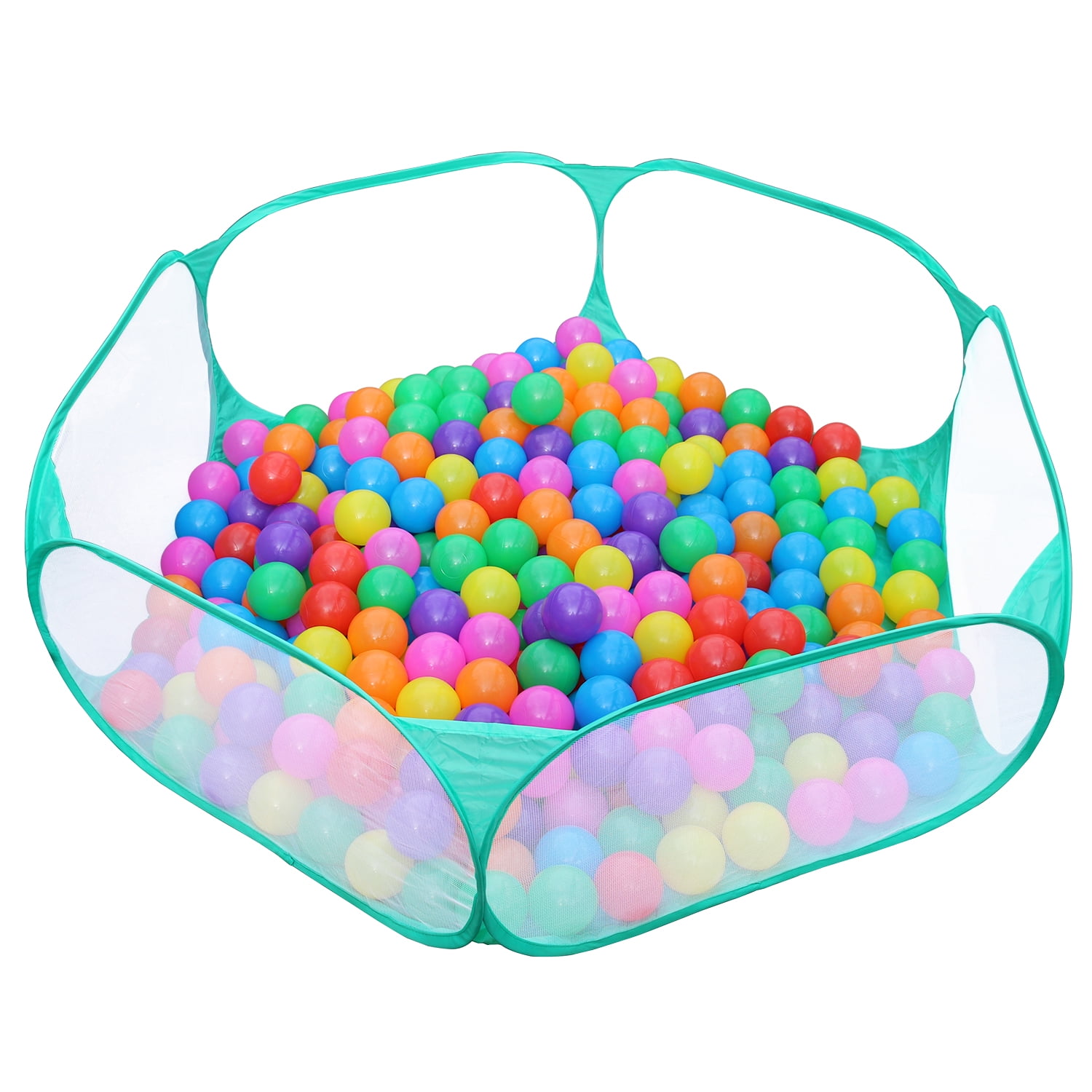 Jacone Portable Cute Green Hexagon Children Ball Pit, Indoor and ...