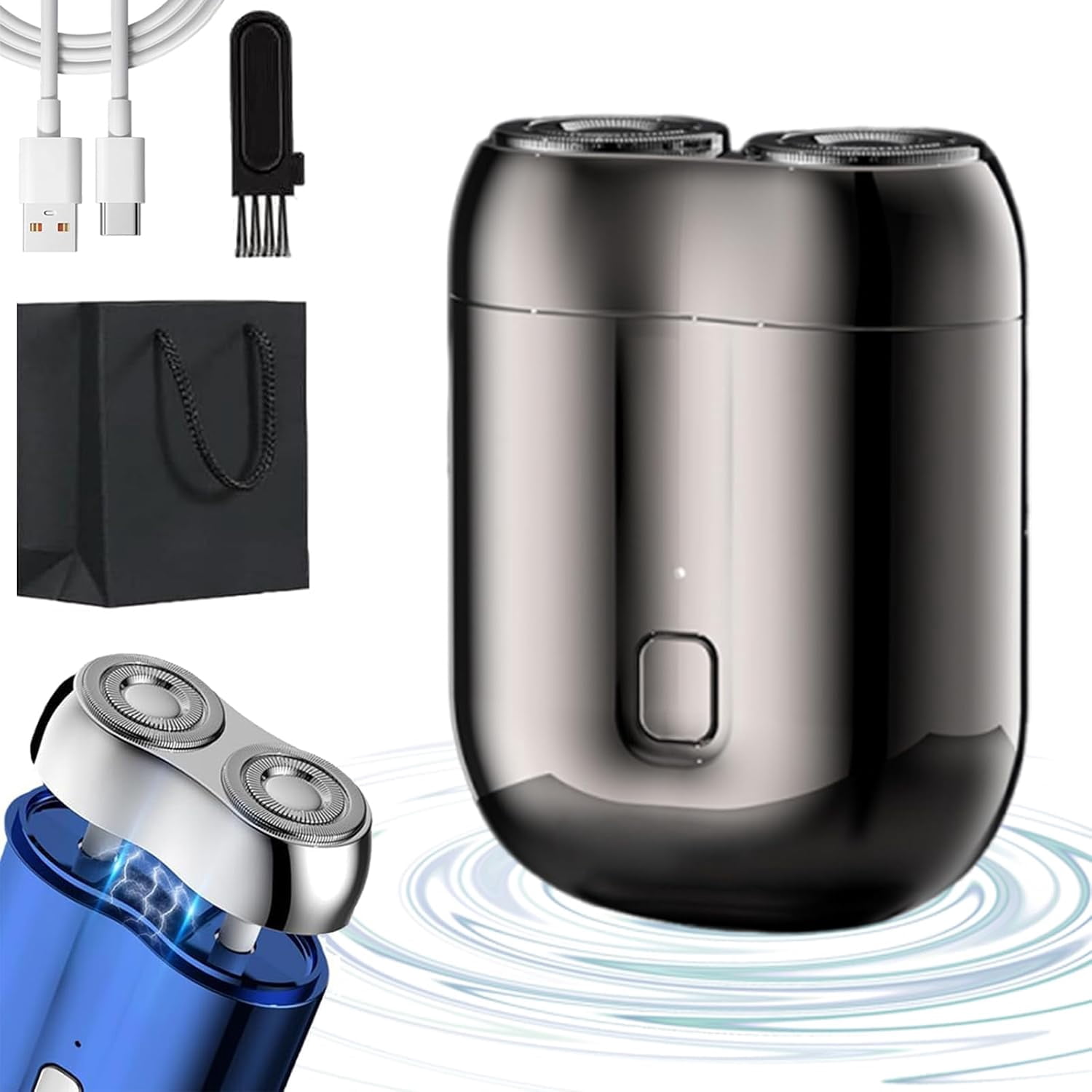 Jacooba Electric Razor, New Model Mini Dual-Head Electric Shaver ...