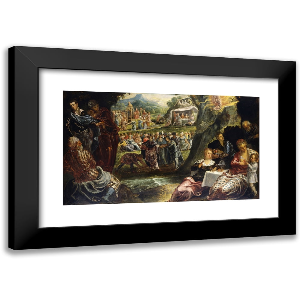 Jacopo Tintoretto 24x16 Black Modern Framed Museum Art Print Titled ...