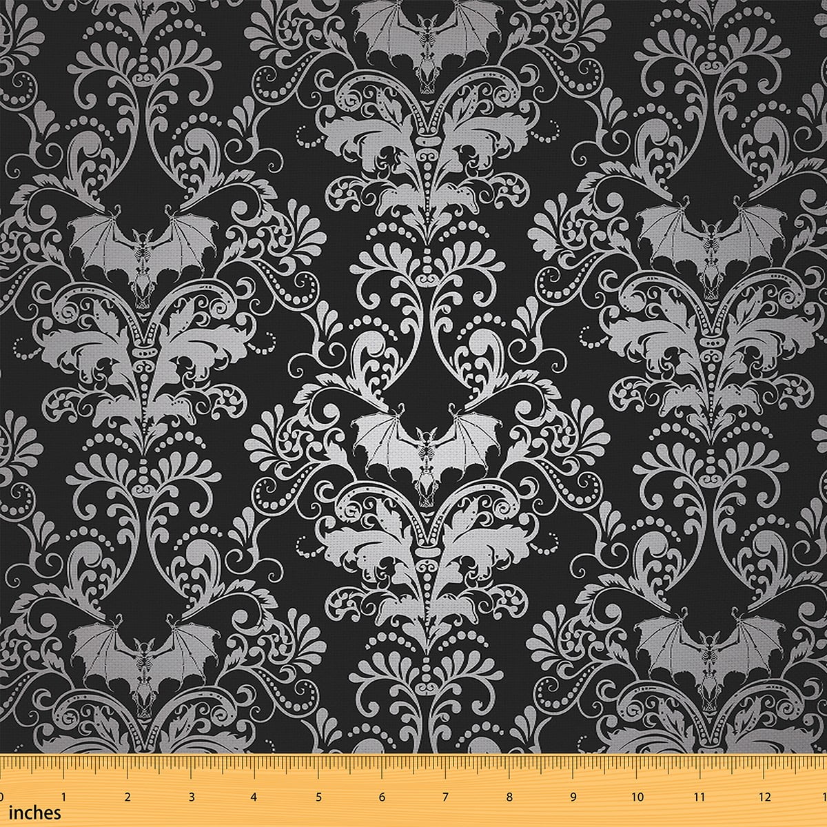 Jacquard Damask Bat Decorative Fabric,Bohemian Exotic Upholstery Fabric ...