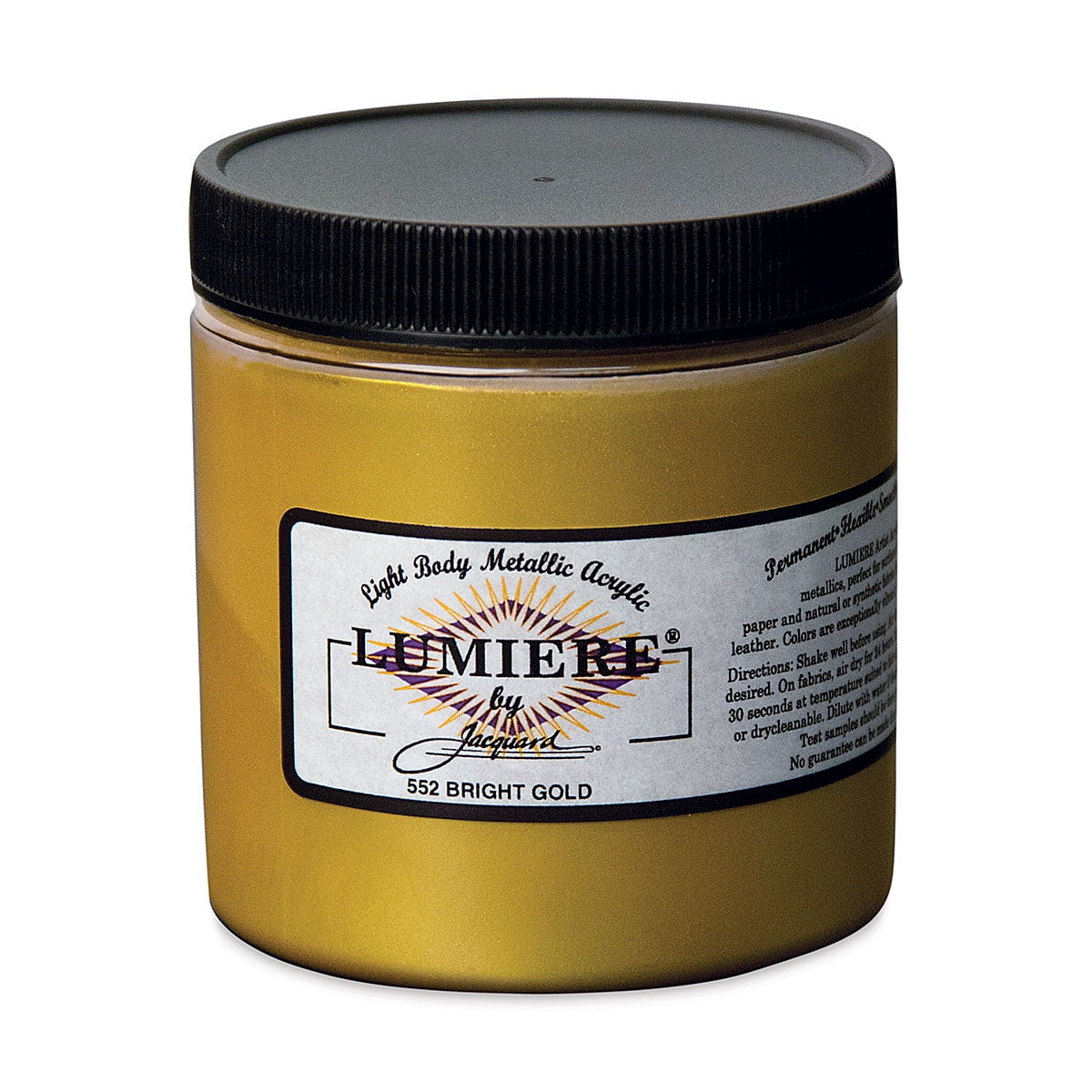 Jacquard Lumiere Metallic Acrylic Paint 8oz-Bright Gold - Walmart ...