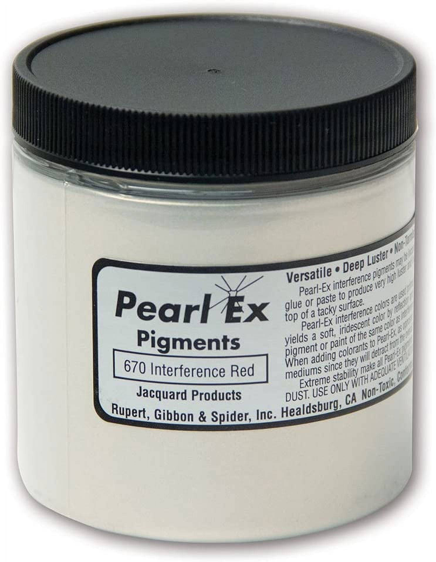 Jacquard Pearl-Ex Pigment - 4 oz, Interference Red, Jar - Walmart.com