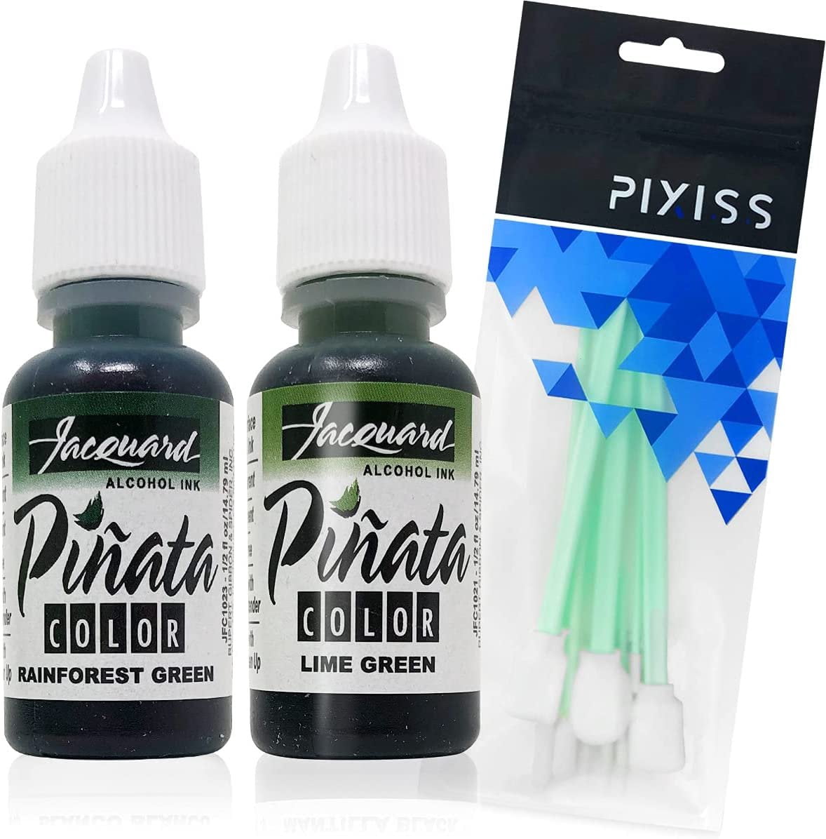 Jacquard Pinata Alcohol Inks - Lime Green, Rainforest Green, 10x ...