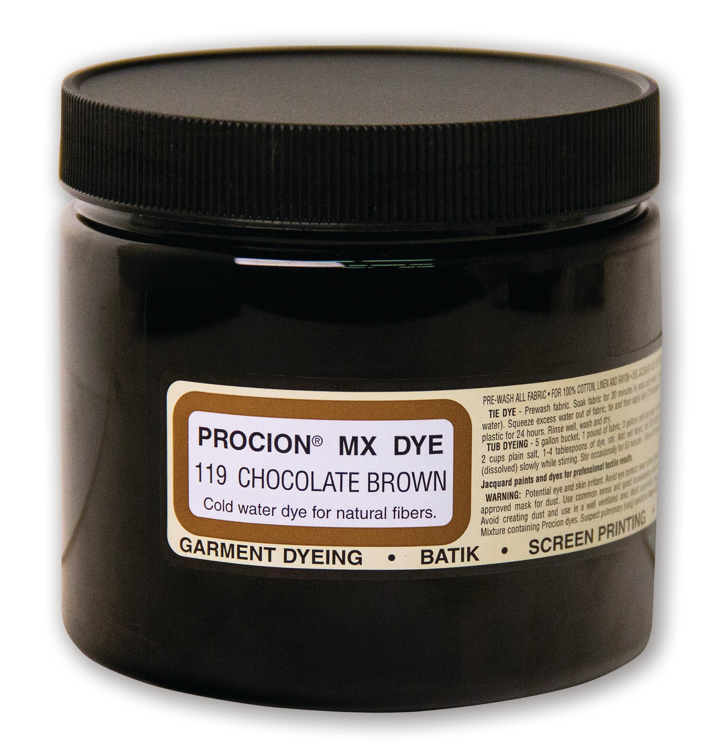 Jacquard Procion MX - Fiber Reactive Dye - 8 oz - Chocolate Brown ...