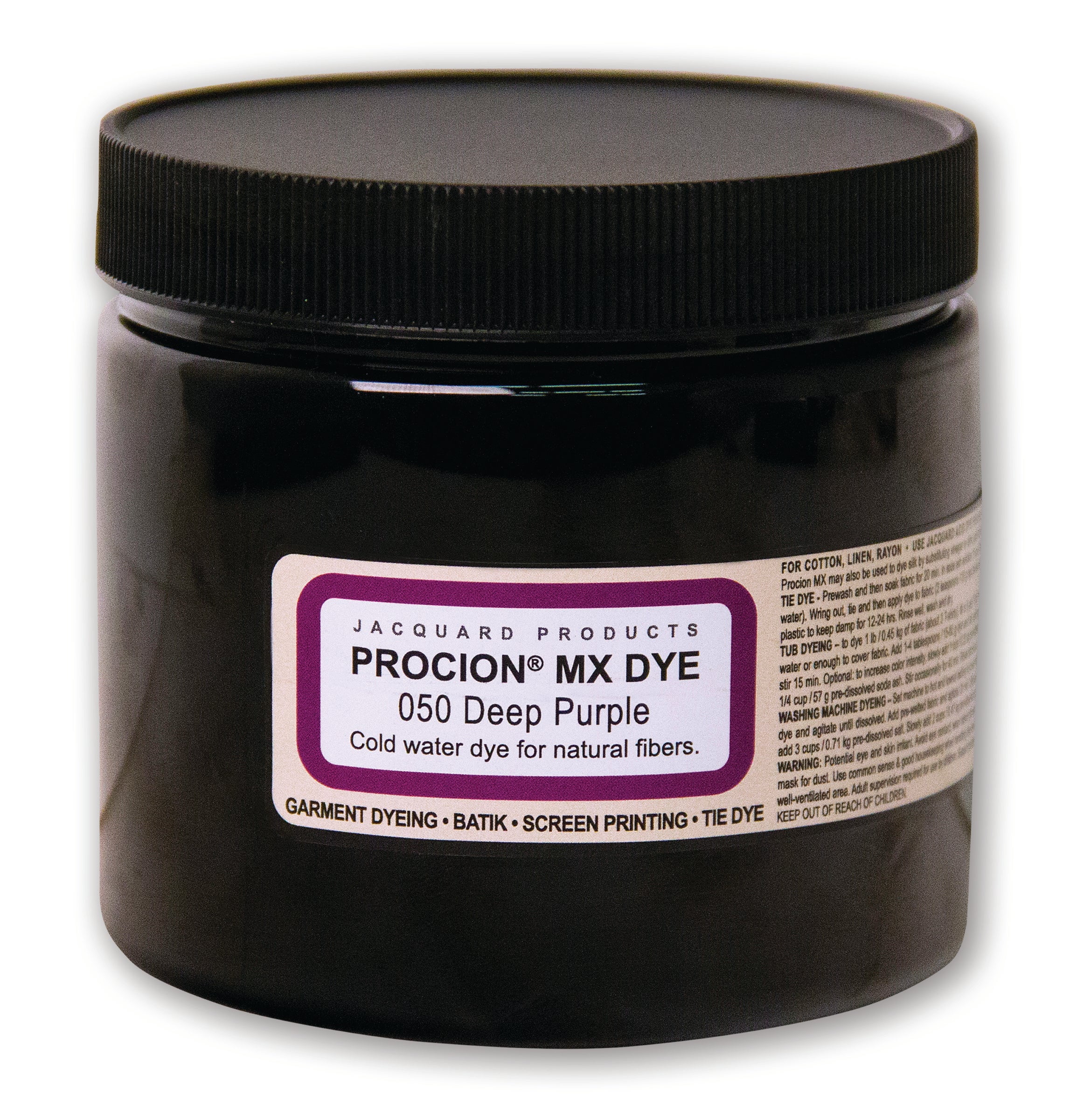 Jacquard Procion Mx Dye, Deep Purple, 8 Oz - Cold Water Fiber Reactive ...