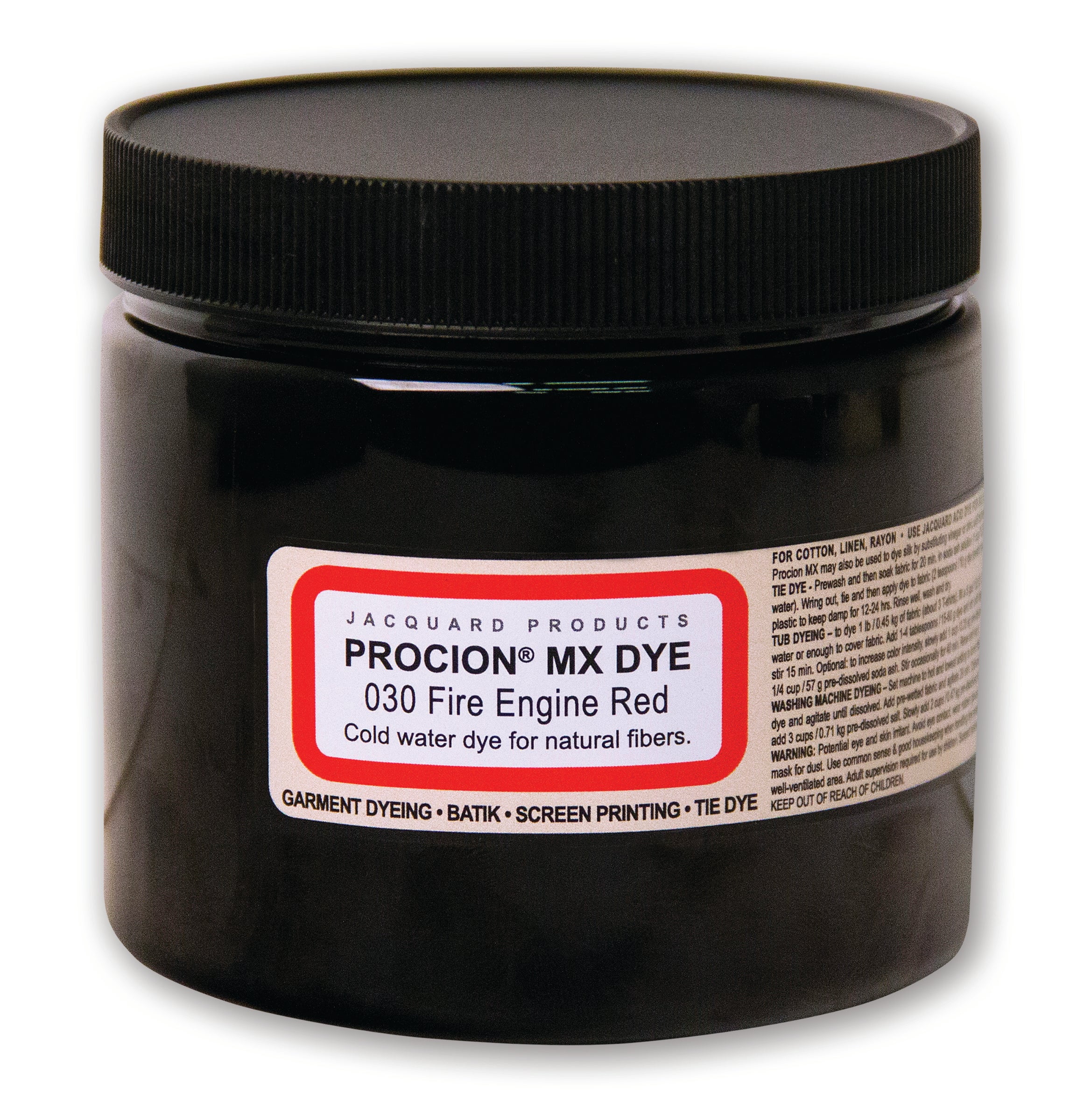 Jacquard Procion MX - Fiber Reactive Dye - 8 oz - Fire Engine Red ...