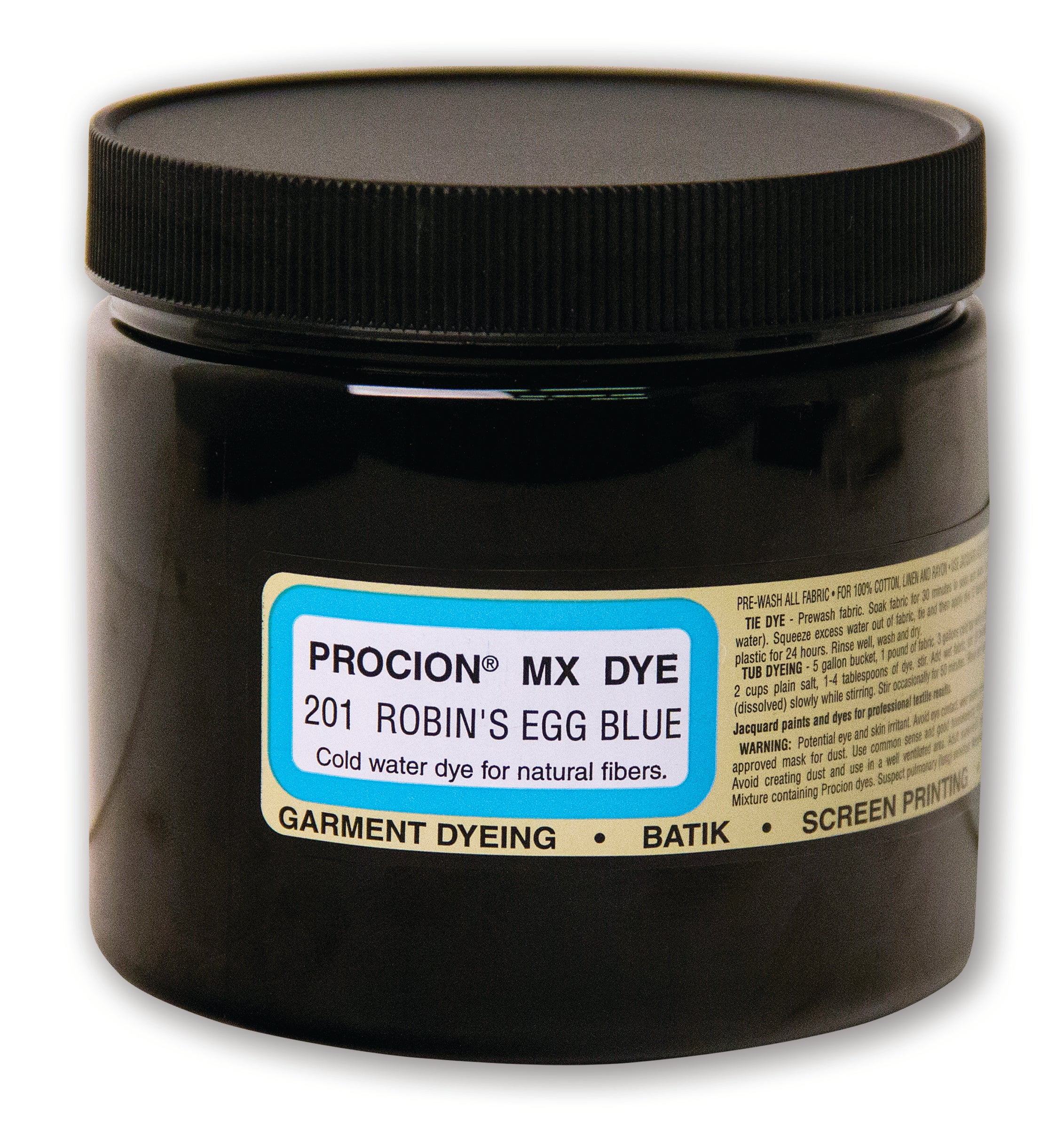 Jacquard Procion MX - Fiber Reactive Dye - 8 oz - Robins Egg Blue ...
