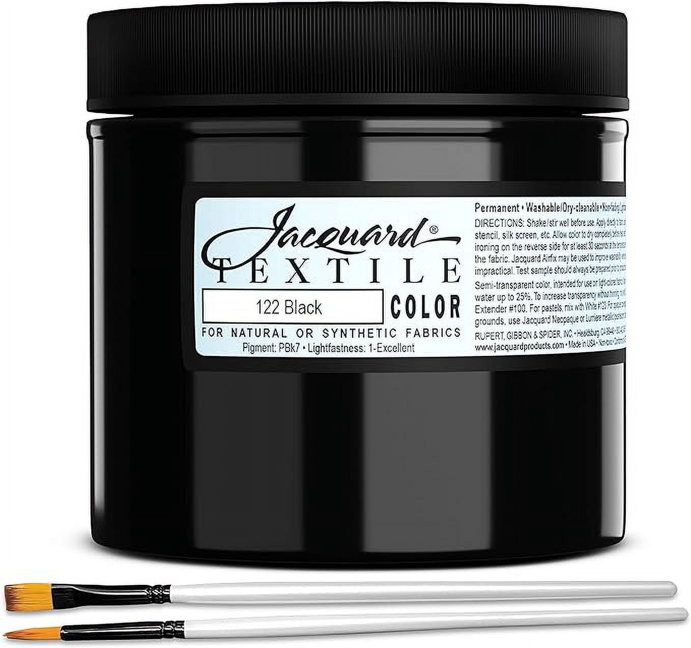 Jacquard Products Black Textile Color Fabric Paint 8-Ounces - Bundled ...