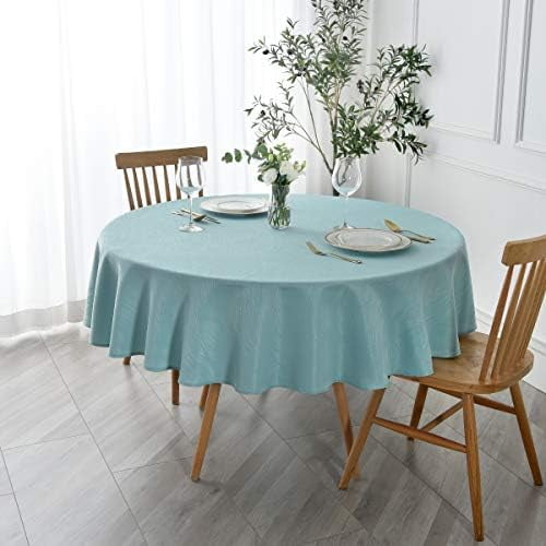 Jacquard Round Table Cloth Swirl Design Waterproof Antiwrinkle ...