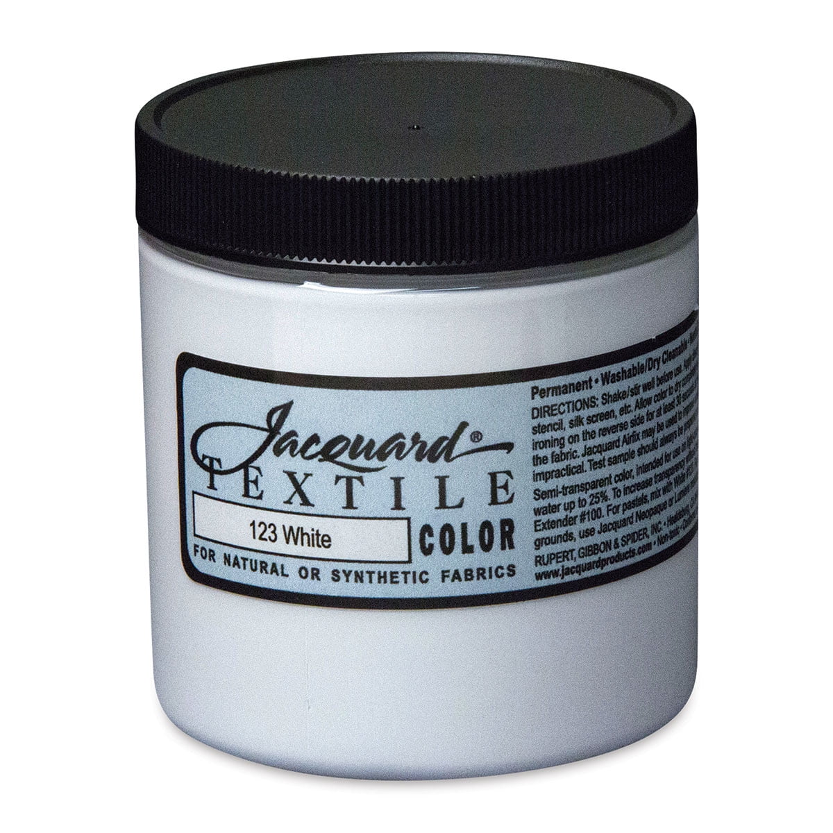 Jacquard Textile Color, 8 oz jar, White Fabric Paint - Walmart.com