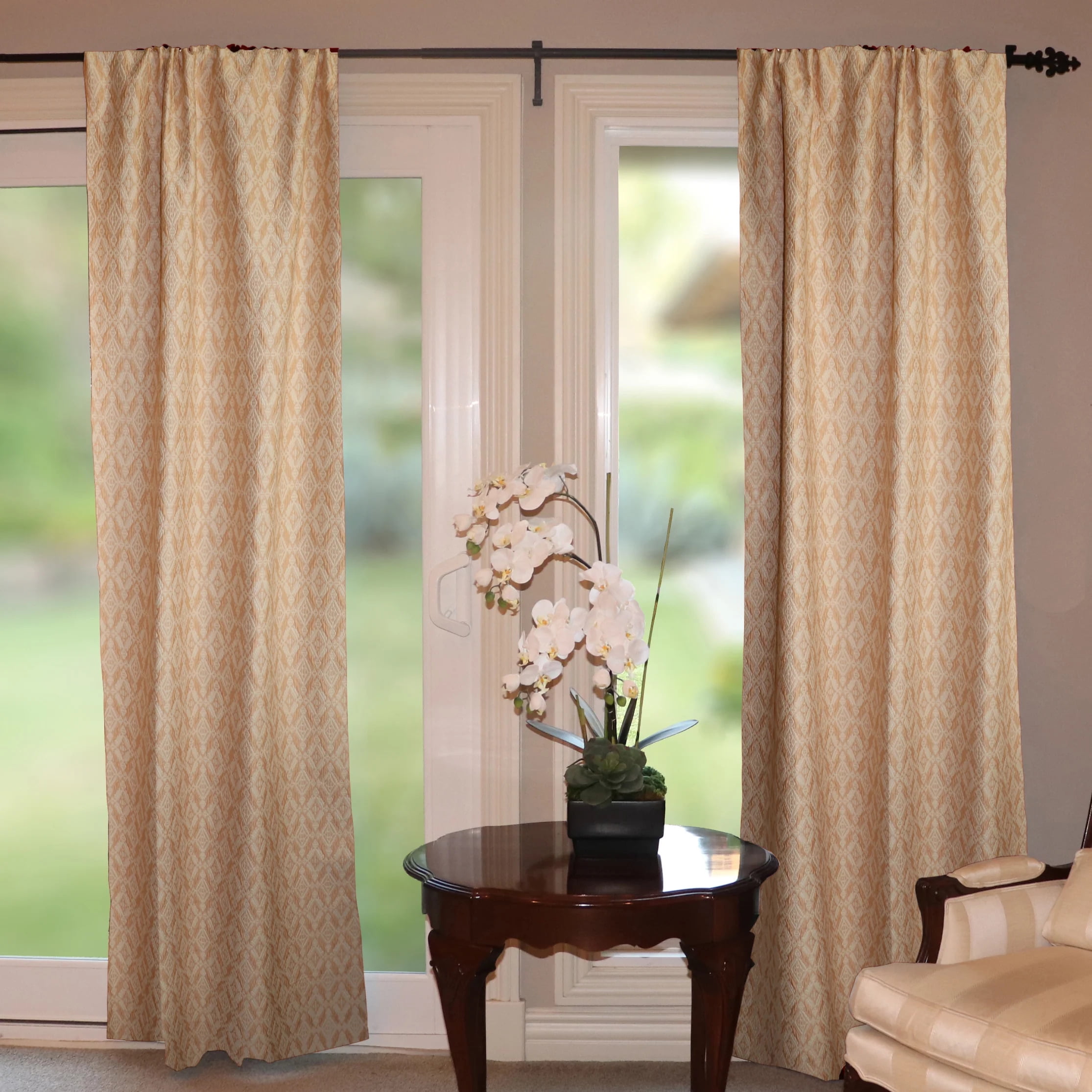 Jacquard Tribal Diamonds Curtain Panel 54 Inch Wide - Walmart.com