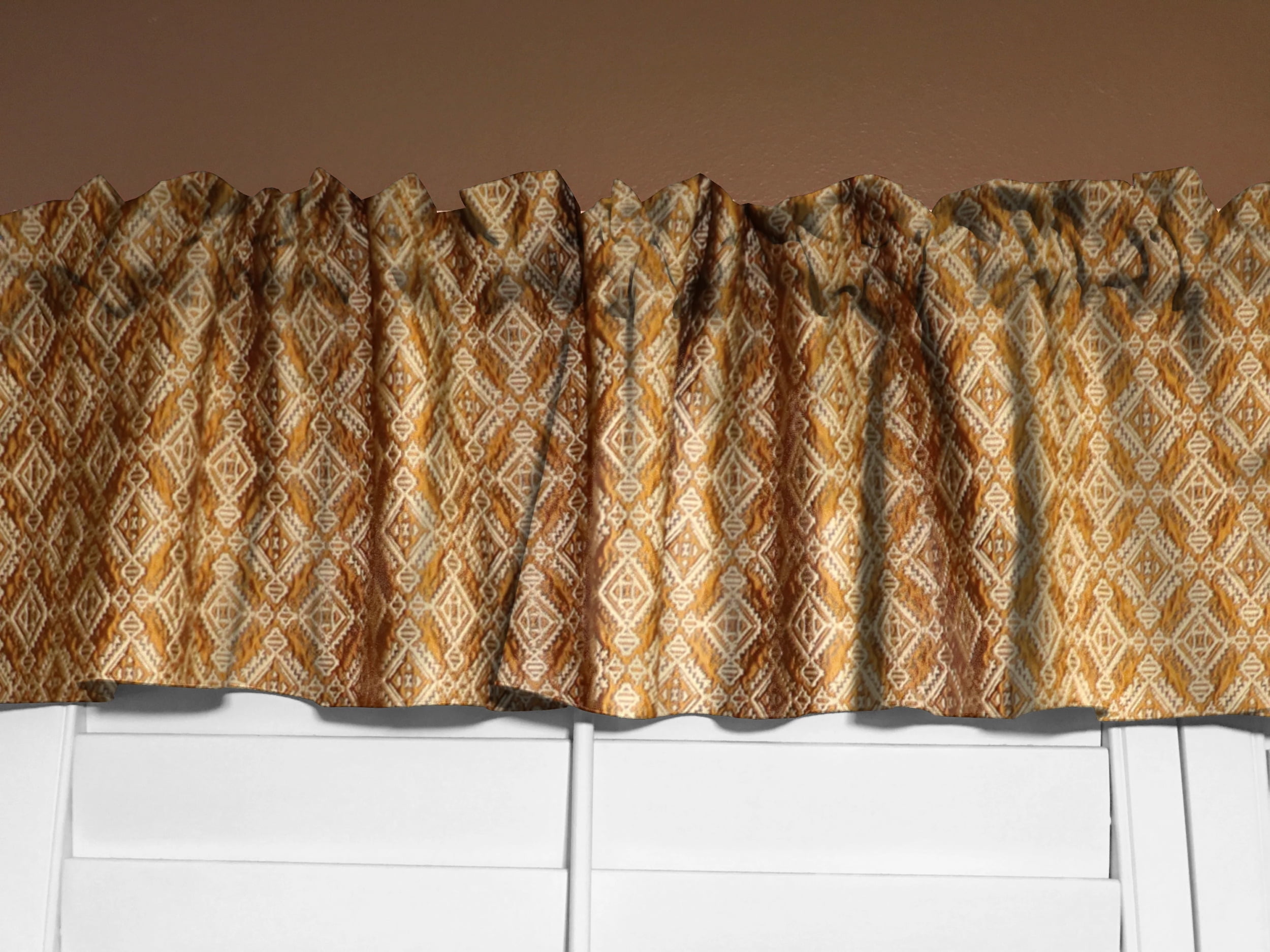 Jacquard Tribal Diamonds Window Valance 54 Inch Wide - Walmart.com