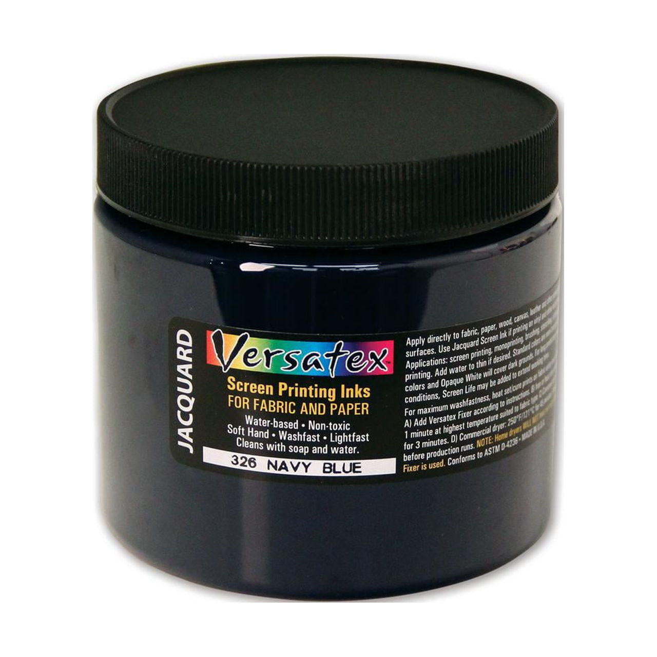 Jacquard Versatex Screen Printing Ink, 16 oz., Navy - Walmart.com
