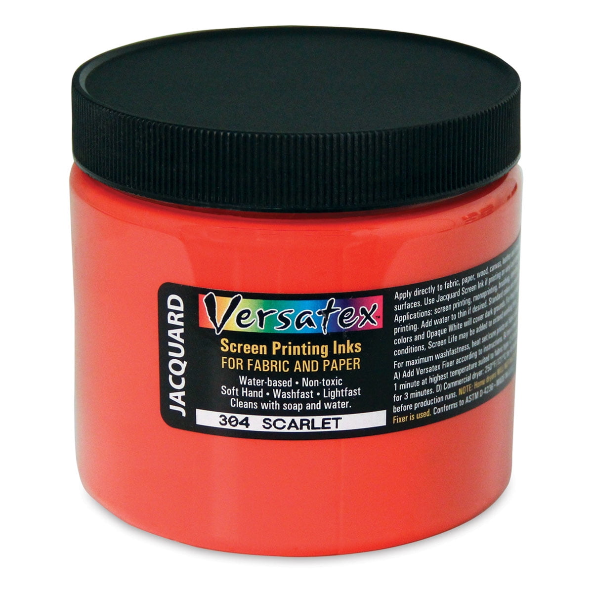 Jacquard Versatex Screen Printing Ink - Scarlet, 16 oz jar - Walmart ...