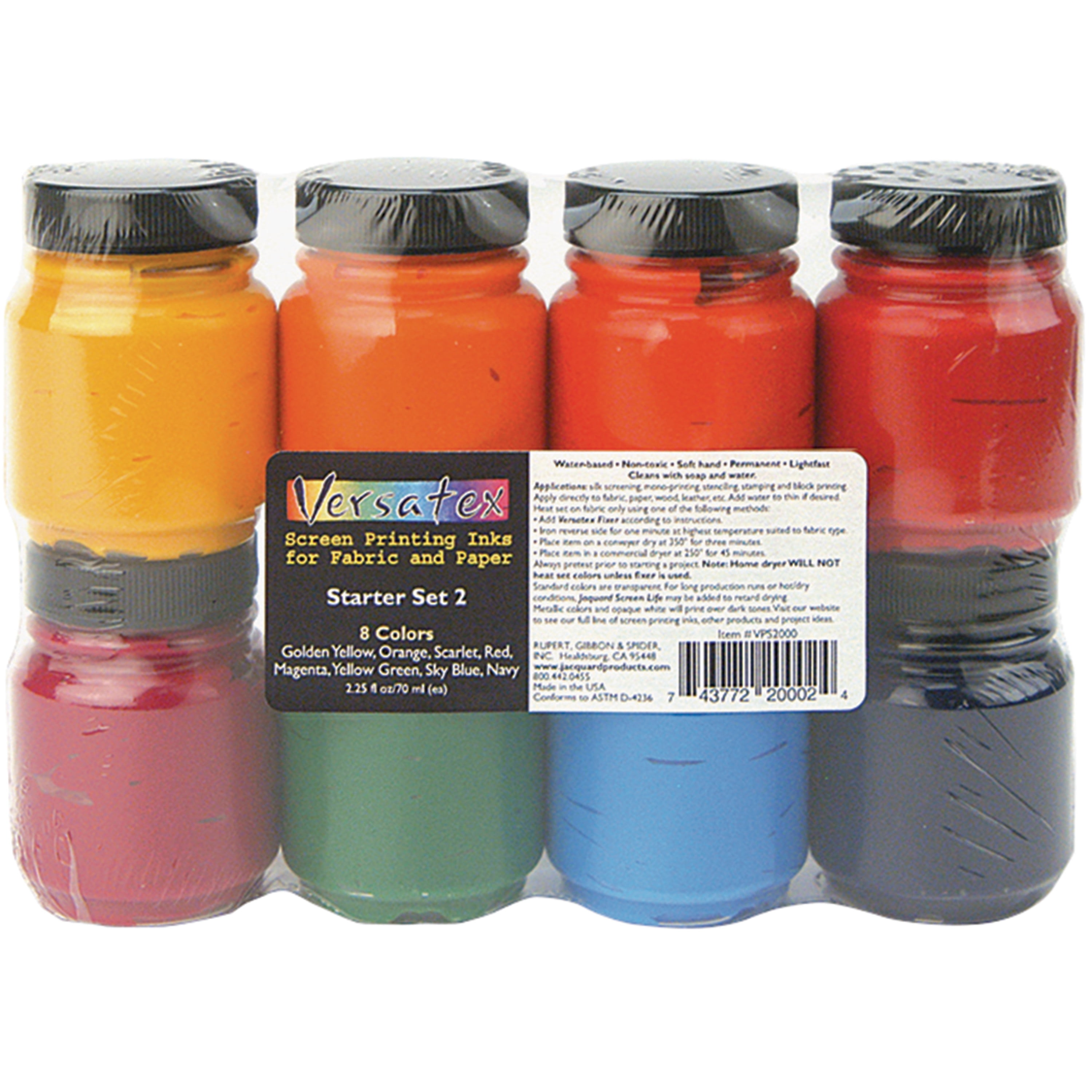 Jacquard Versatex Screen Printing Ink Starter Set #2 - Walmart.com