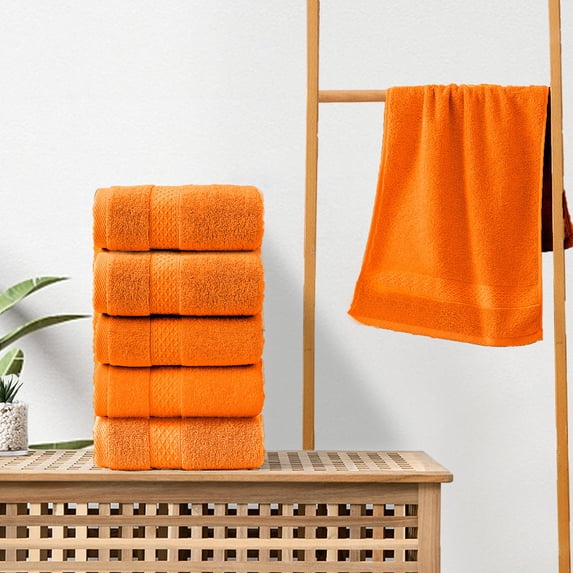 Jacquard Washcloths | Multi-Color Soft Absorbent Household Towels | 5 ...