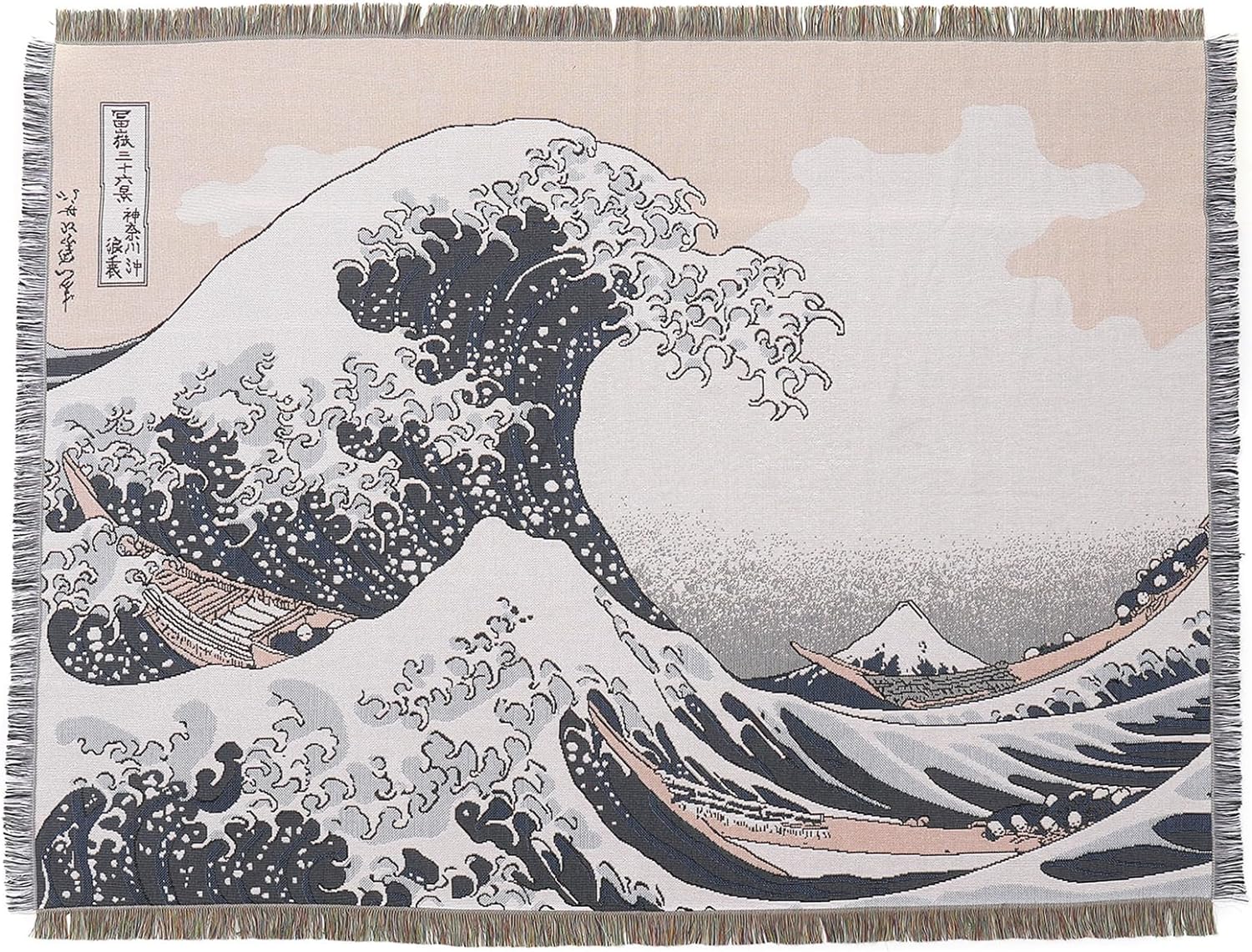 Jacquard Weave Kanagawa Wave Tapestry for Bedroom Aesthetic Japanese ...