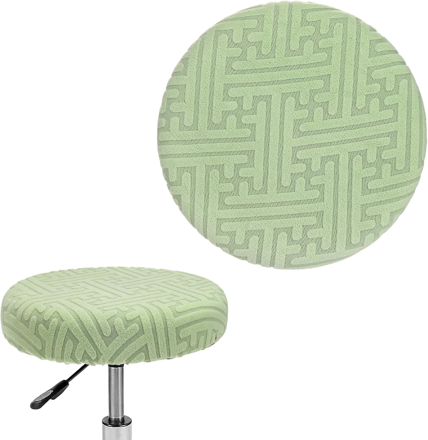Jacquard round stool chair cover, stool cover, bar counter, beauty ...
