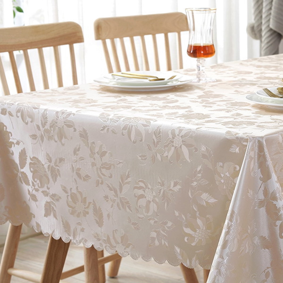Jacquard table cloth waterproof anti-wrinkle soft table cloth buffet ...